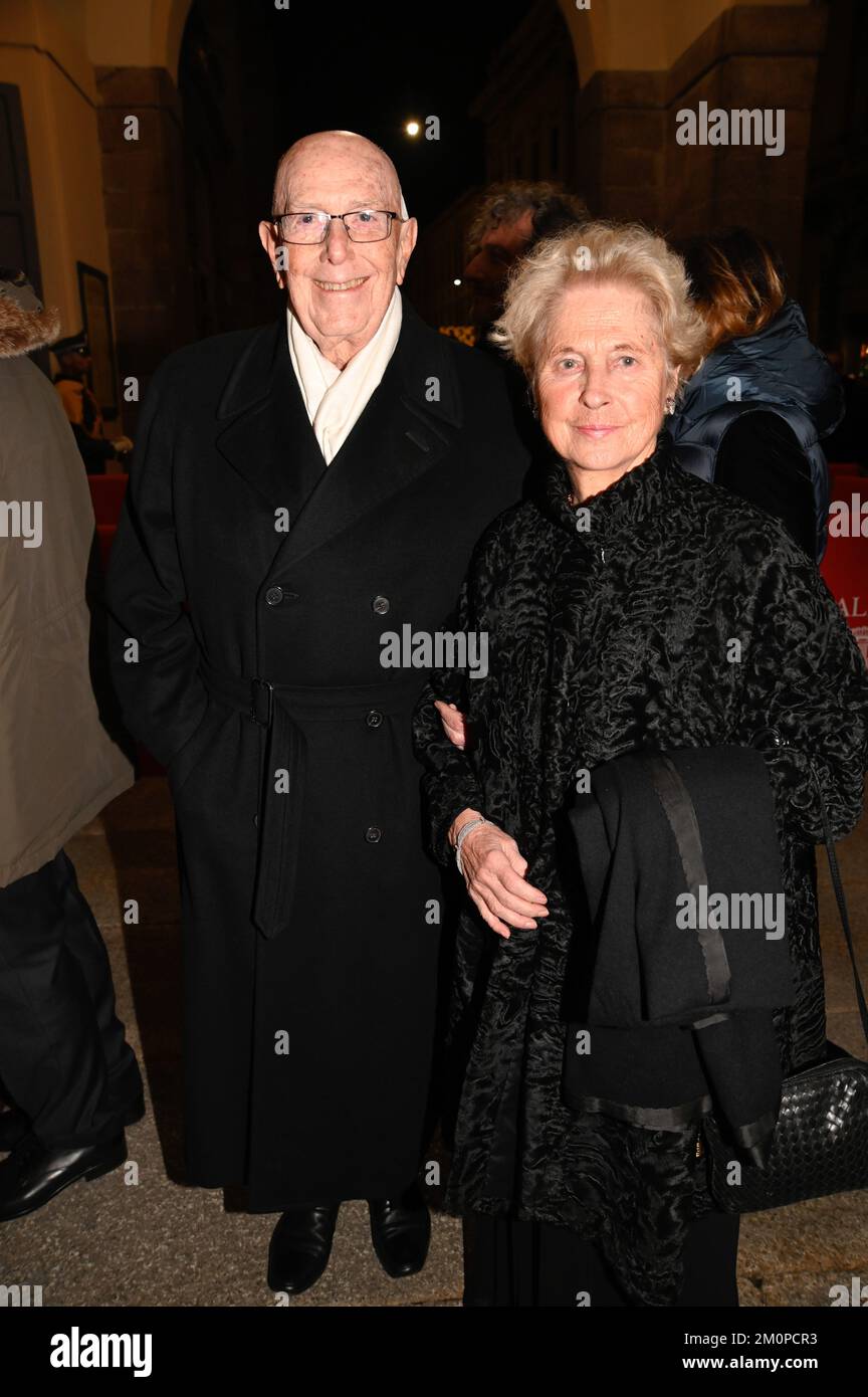 Milan, Italy. 07th Dec, 2022. Milan, Teatro alla Scala. Opening night ...