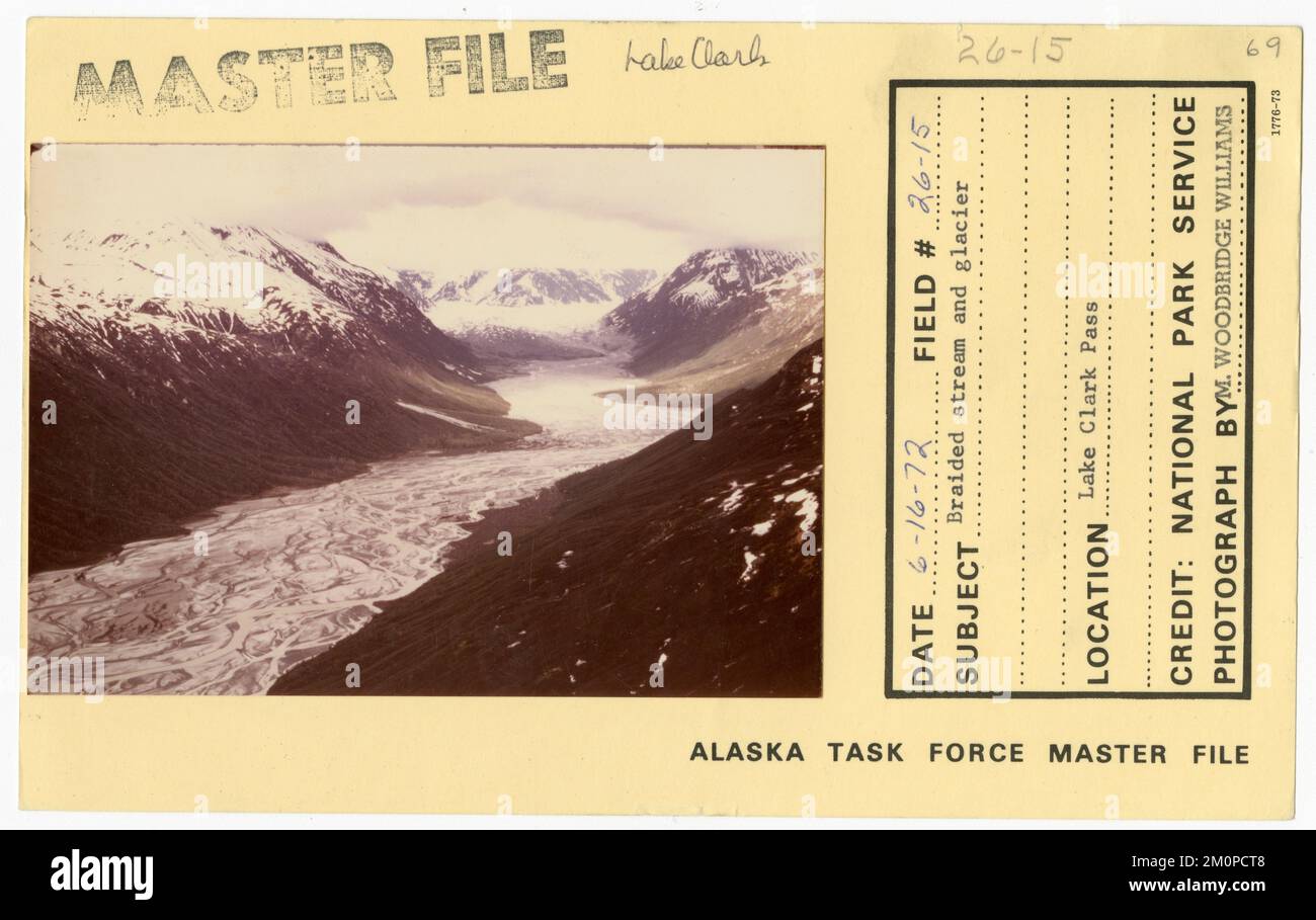 Braided stream and glacier. Alaska Task Force Photographs Stock Photo ...
