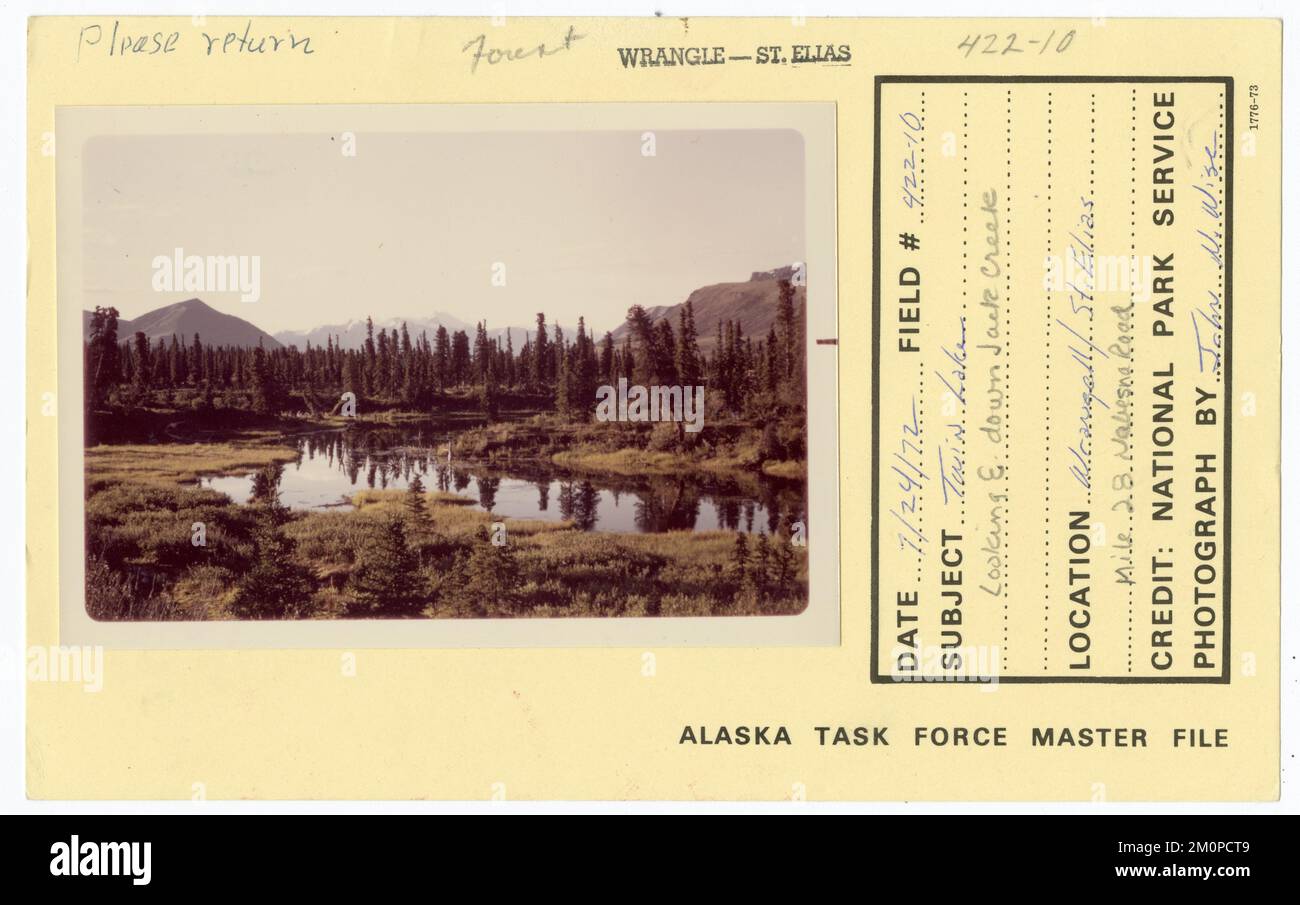 Twin Lake looking E down Jack Creek. Alaska Task Force Photographs ...