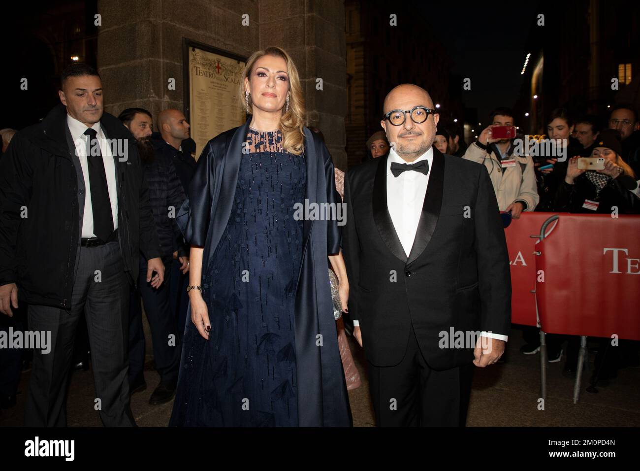 MILAN, 07/12/2022, THEATER AT THE SCALA. OPENING EVENING. In the photo ...