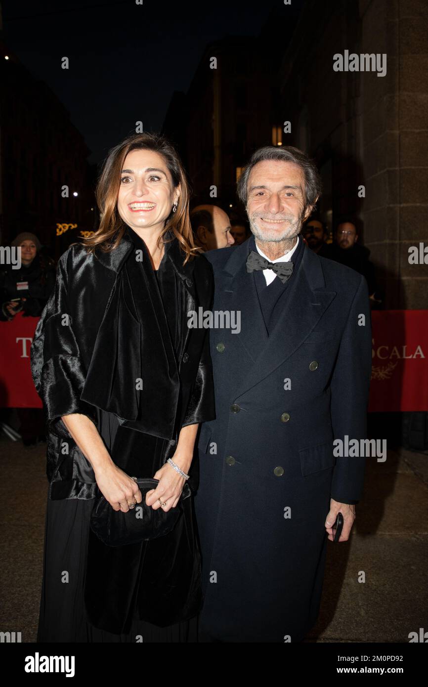 MILAN, 07/12/2022, THEATER AT THE SCALA. OPENING EVENING. In the photo ...