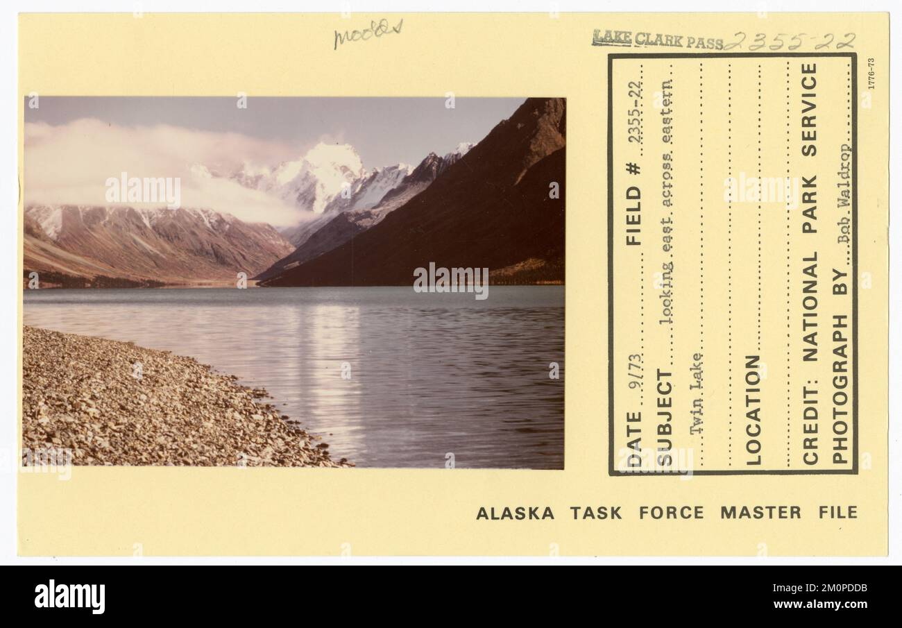 Looking east across eastern Twin Lakes. Alaska Task Force Photographs ...