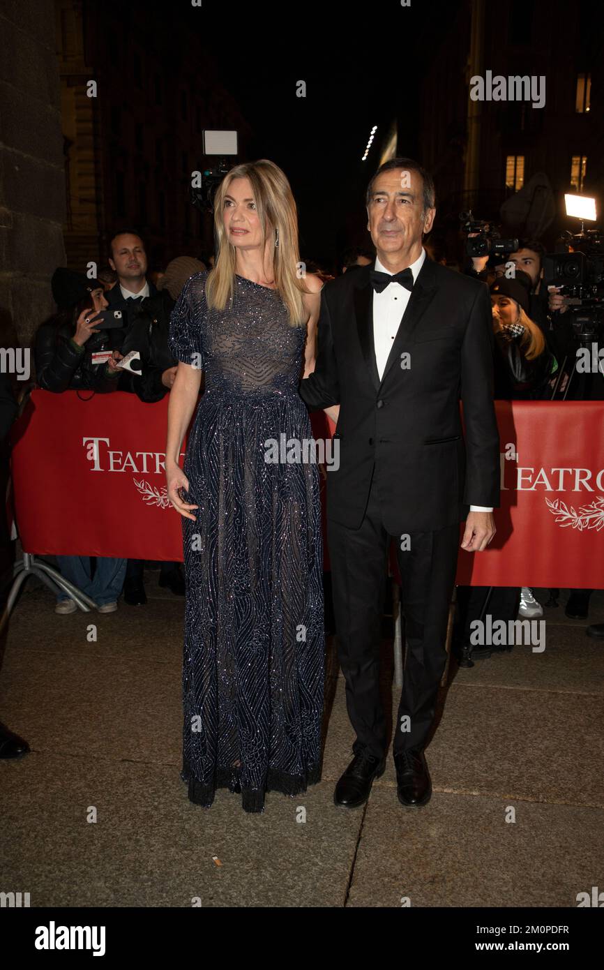 MILAN, 07/12/2022, THEATER AT THE SCALA. OPENING EVENING. In the photo ...