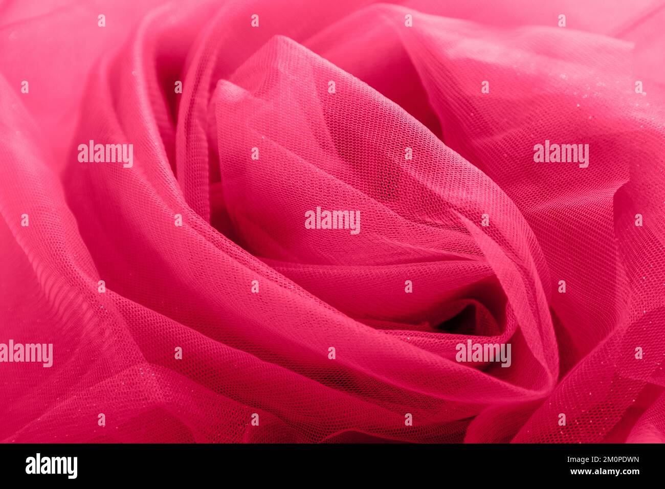 red fabric background from organza, tulle, silk. Abstract background ...