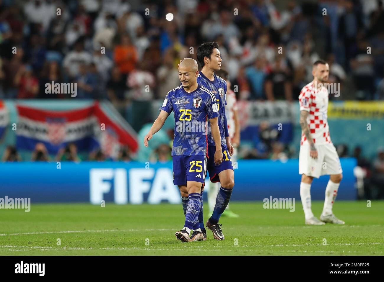 Al Wakrah, Qatar. 5th Dec, 2022. (L-R) Daizen Maeda, Daichi Kamada (JPN) Football/Soccer : Maeda ...