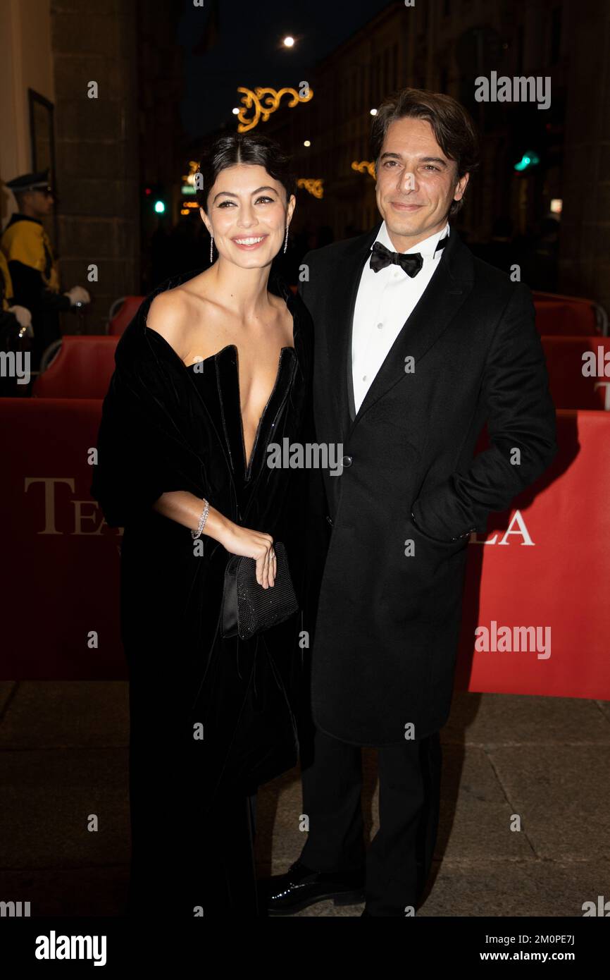 MILAN, 07/12/2022, THEATER AT THE SCALA. OPENING EVENING. In the photo ...