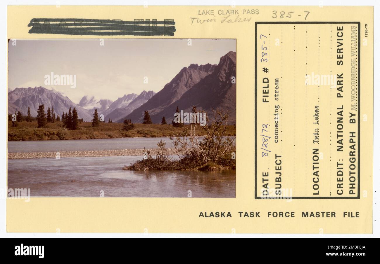 Connecting stream. Alaska Task Force Photographs Stock Photo - Alamy