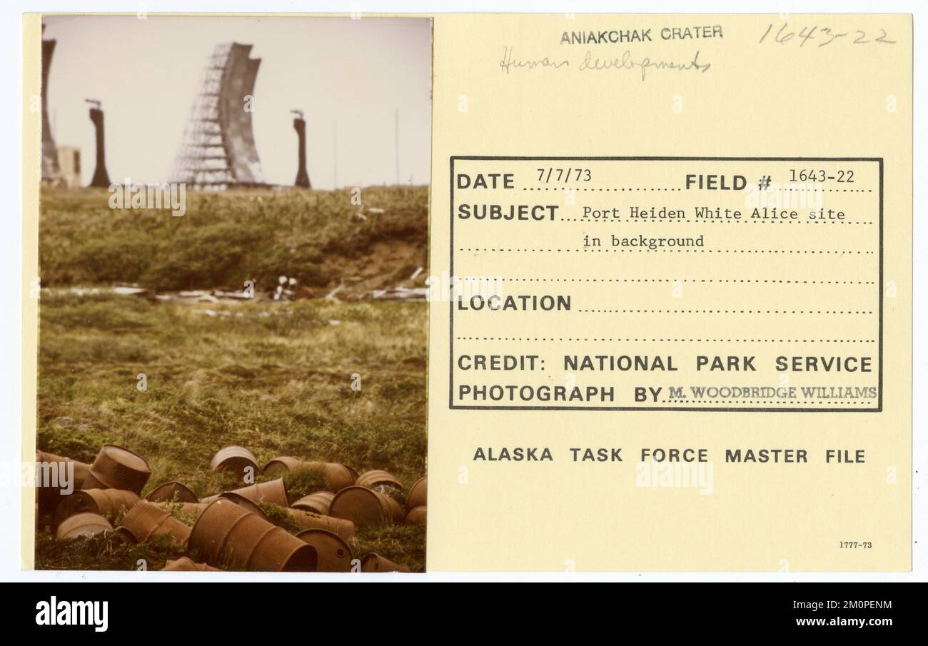 Port Heiden White Alice site in background. Alaska Task Force ...