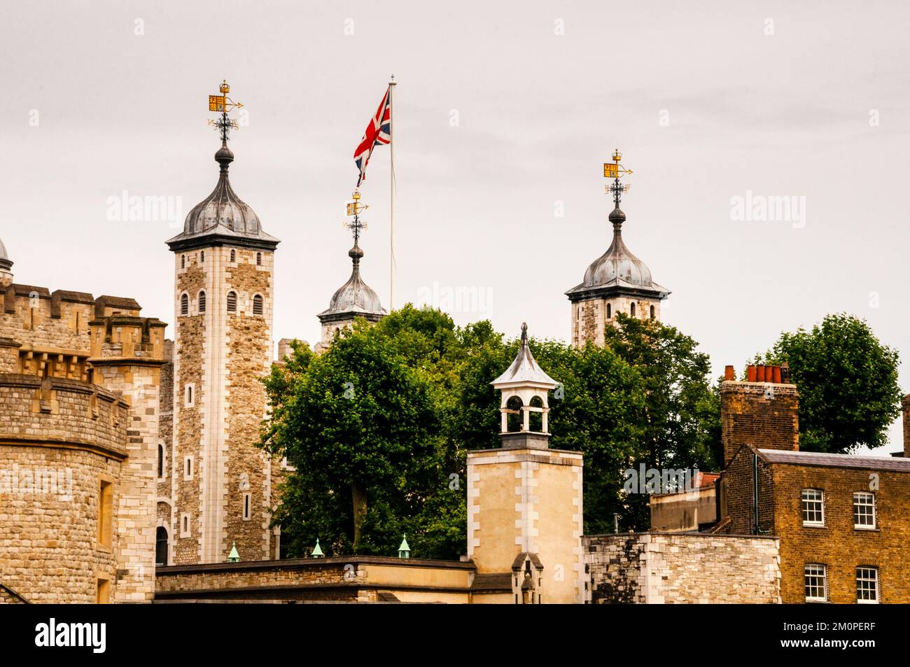 Norman Style the White Tower at the Tower of London, England Stock ...