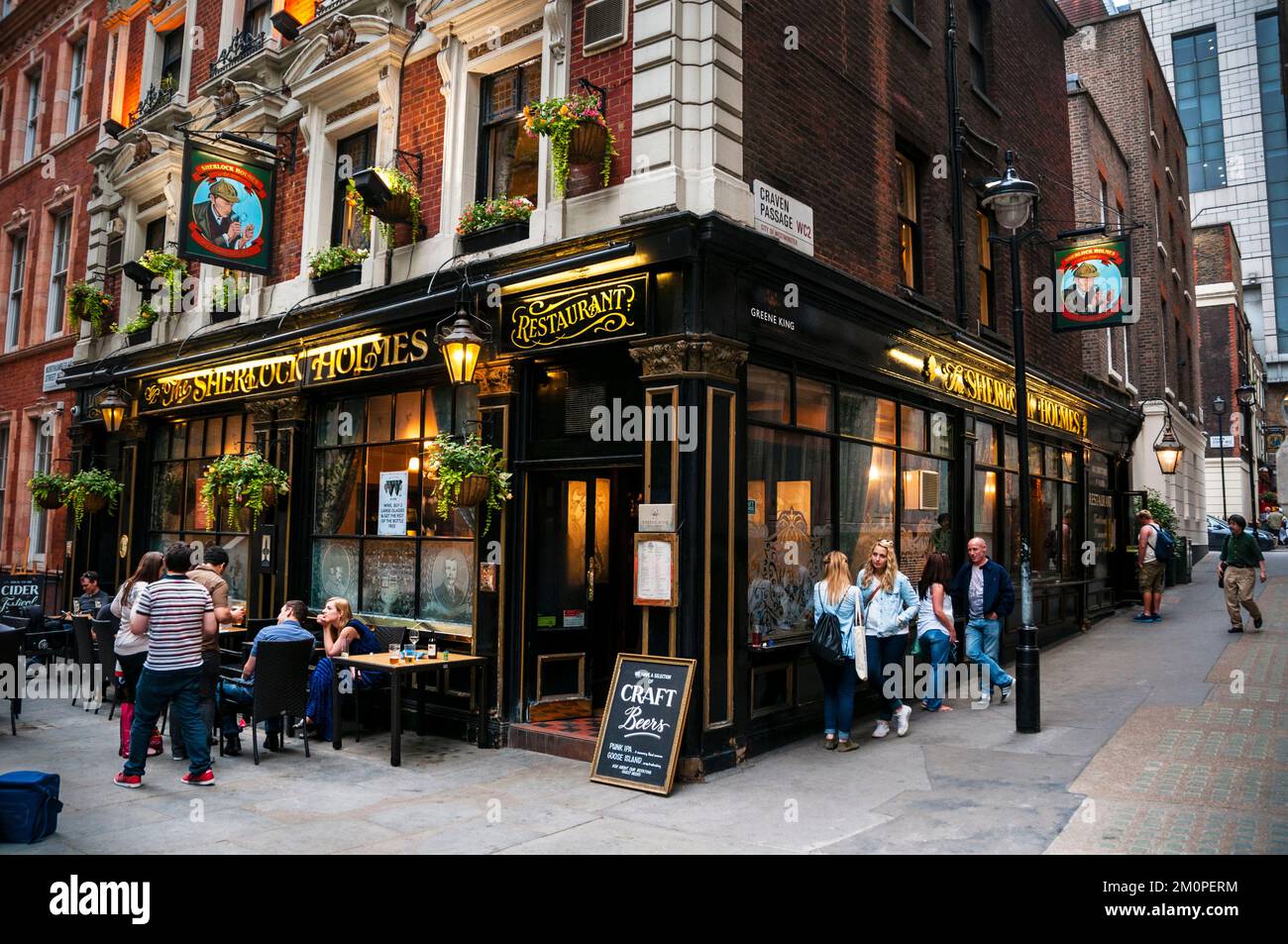 Victorian styled themed pub the Sherlock Holmes in London, England ...