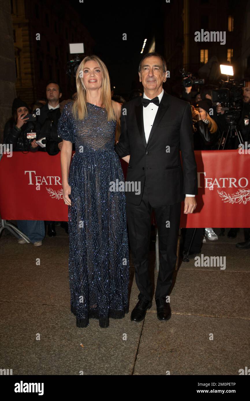 MILAN, 07/12/2022, THEATER AT THE SCALA. OPENING EVENING. In the photo ...