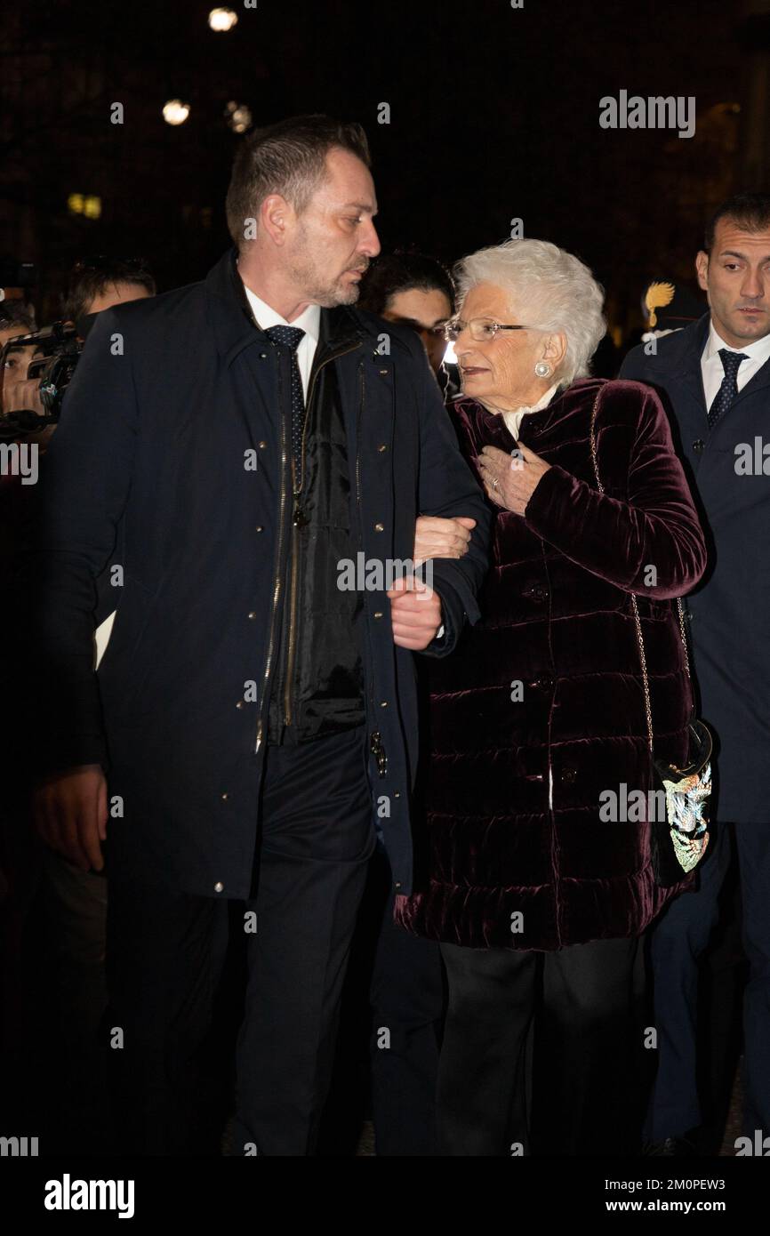 MILAN, 07/12/2022, THEATER AT THE SCALA. OPENING EVENING. In the photo ...
