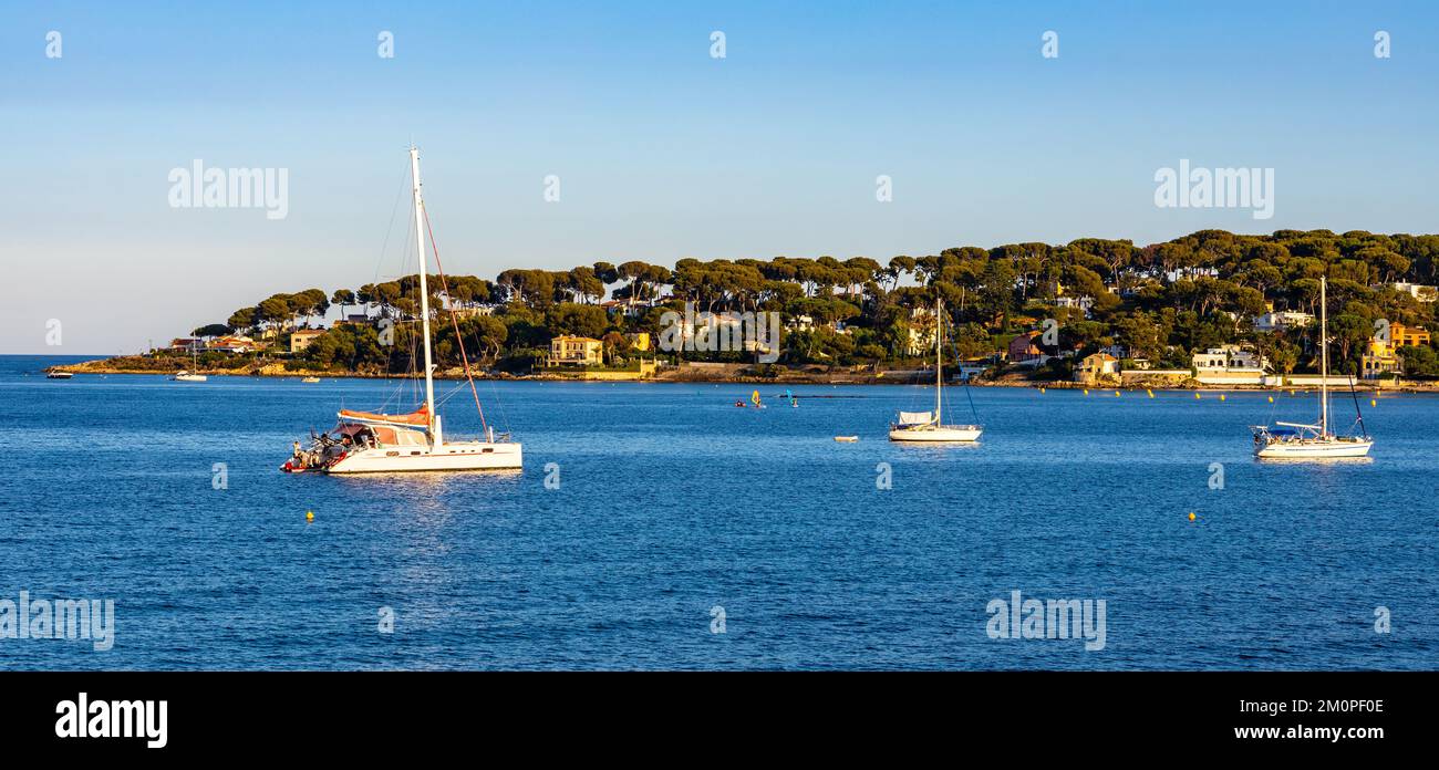 Antibes, France - August 4, 2022: Panoramic view of harbor and ...