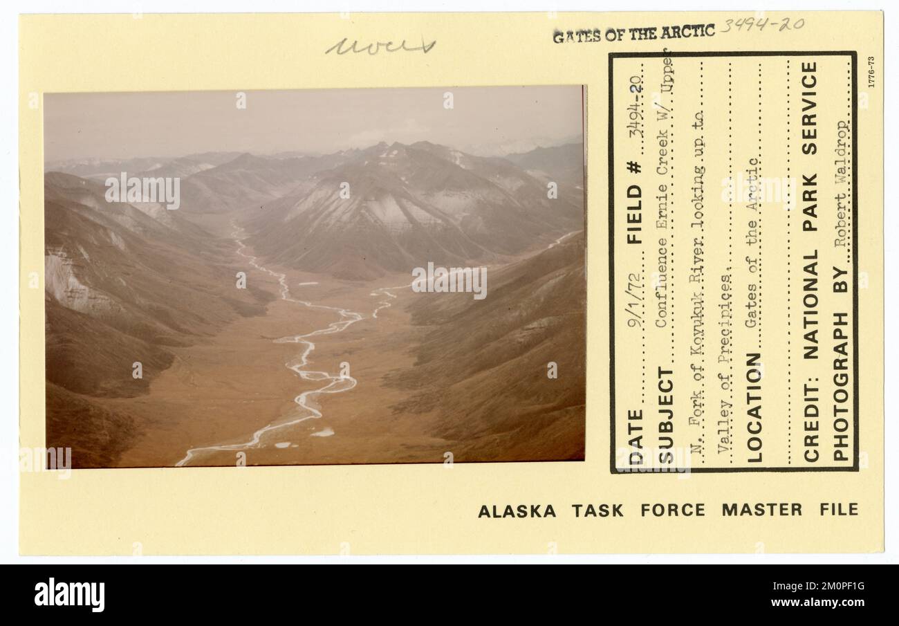 Confluence Ernie Creek with Upper N Fork of Koyukuk River looking up to ...