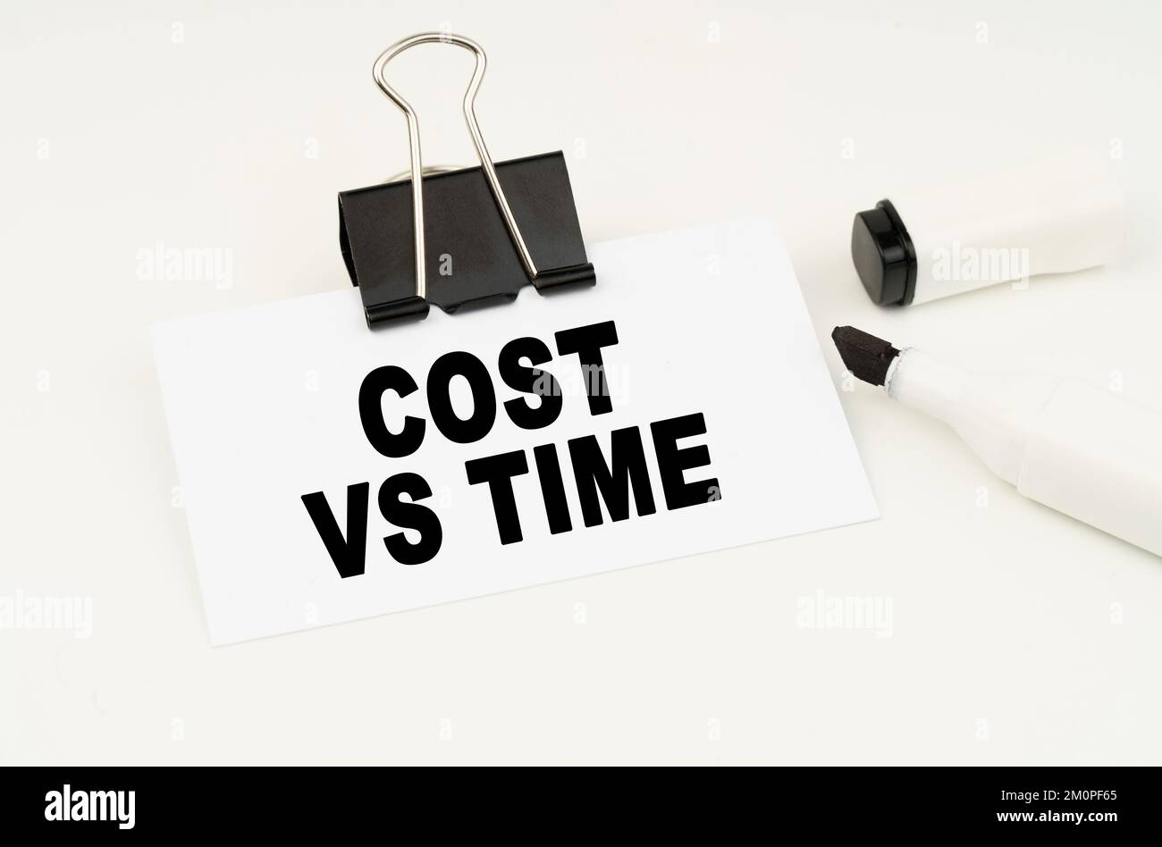 Finance and business concept. On a white background is a marker and a ...