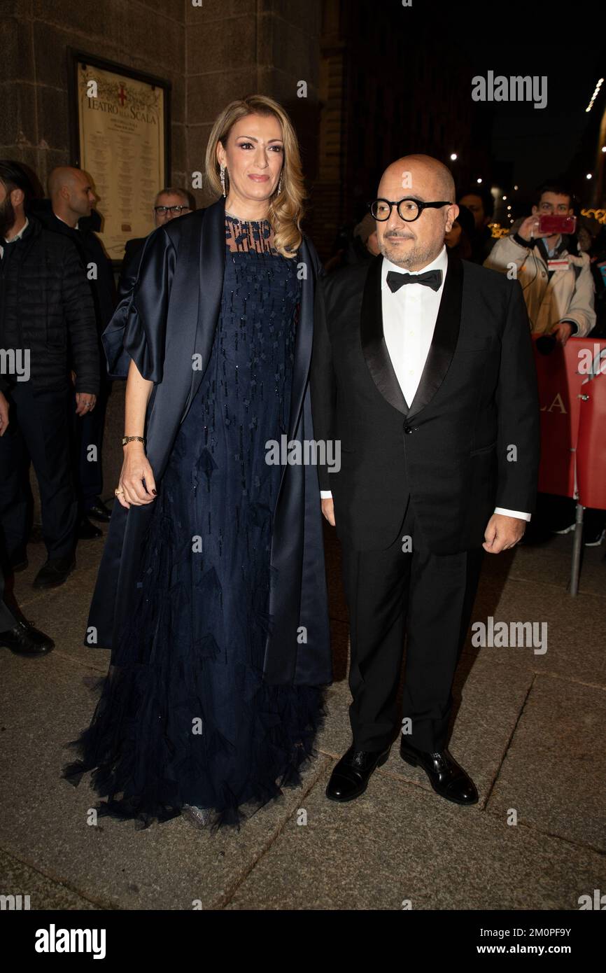 MILAN, 07/12/2022, THEATER AT THE SCALA. OPENING EVENING. In the photo ...