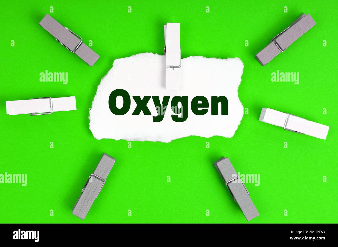 Ecology concept. Clothespins and a sheet of paper with the inscription ...