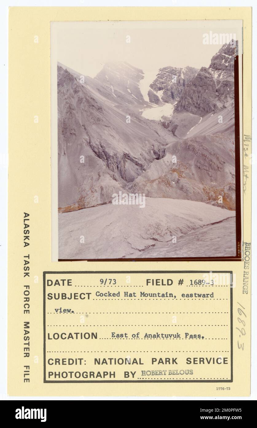 Cockedhat Mountain, eastward view. Alaska Task Force Photographs Stock ...