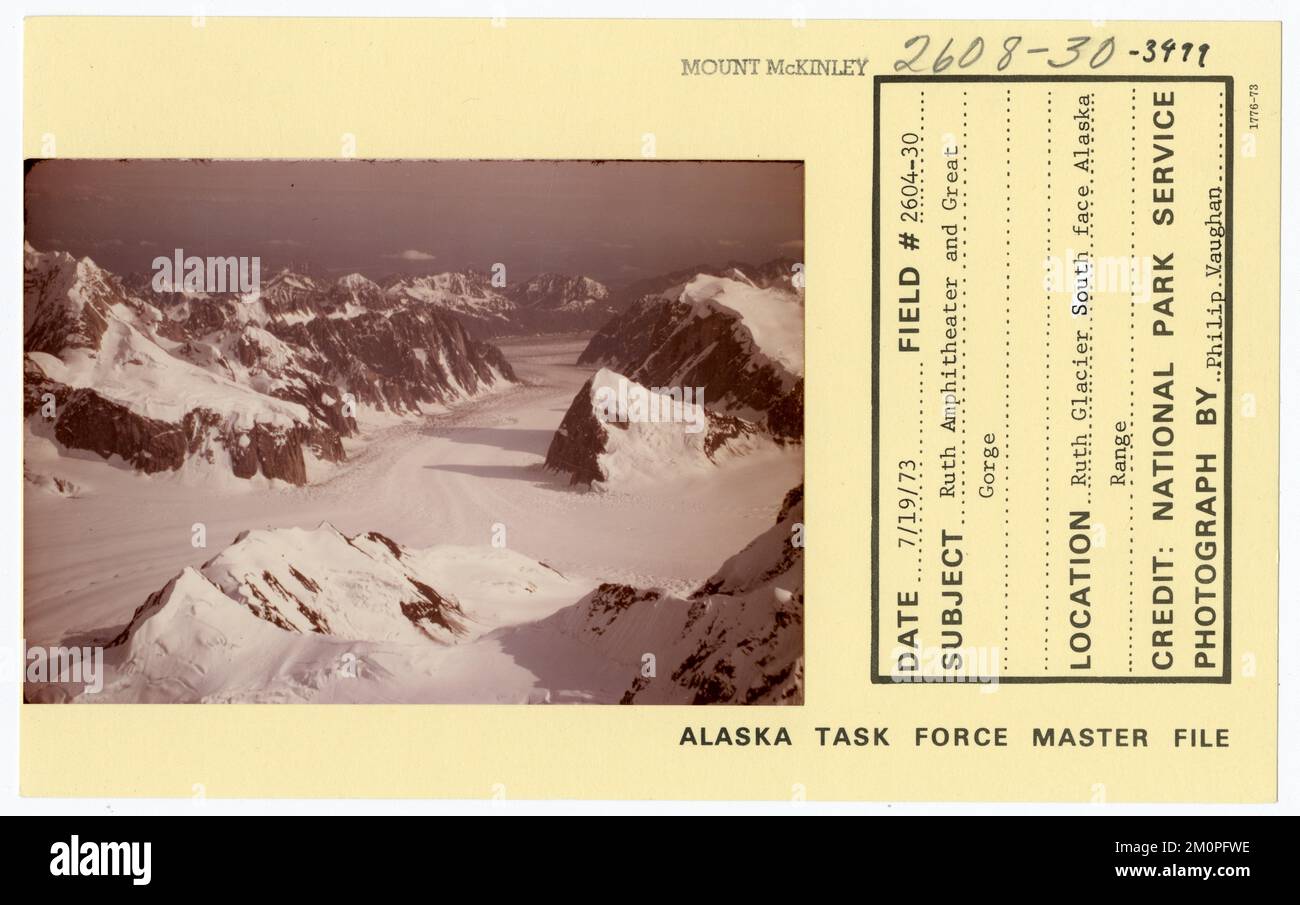 Ruth Amphitheater and Great Gorge. Alaska Task Force Photographs Stock ...