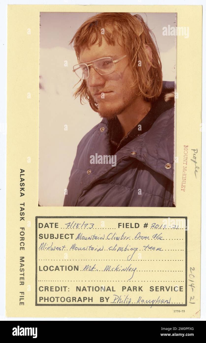 Mountain climber from the Midwest Mountain Climbing team. Alaska Task ...