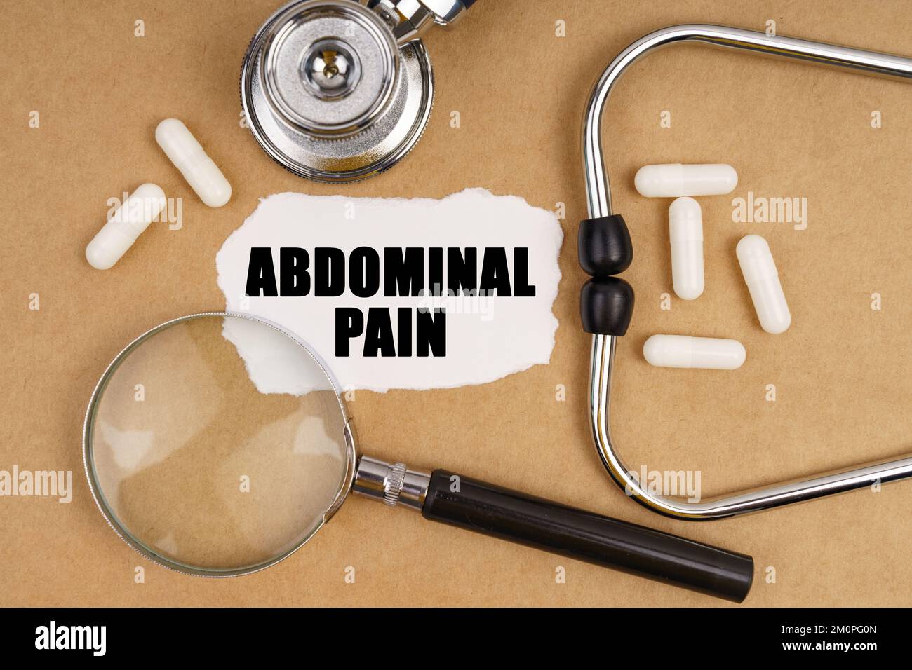 Medicine and health concept. On the table is a stethoscope, pills, a ...