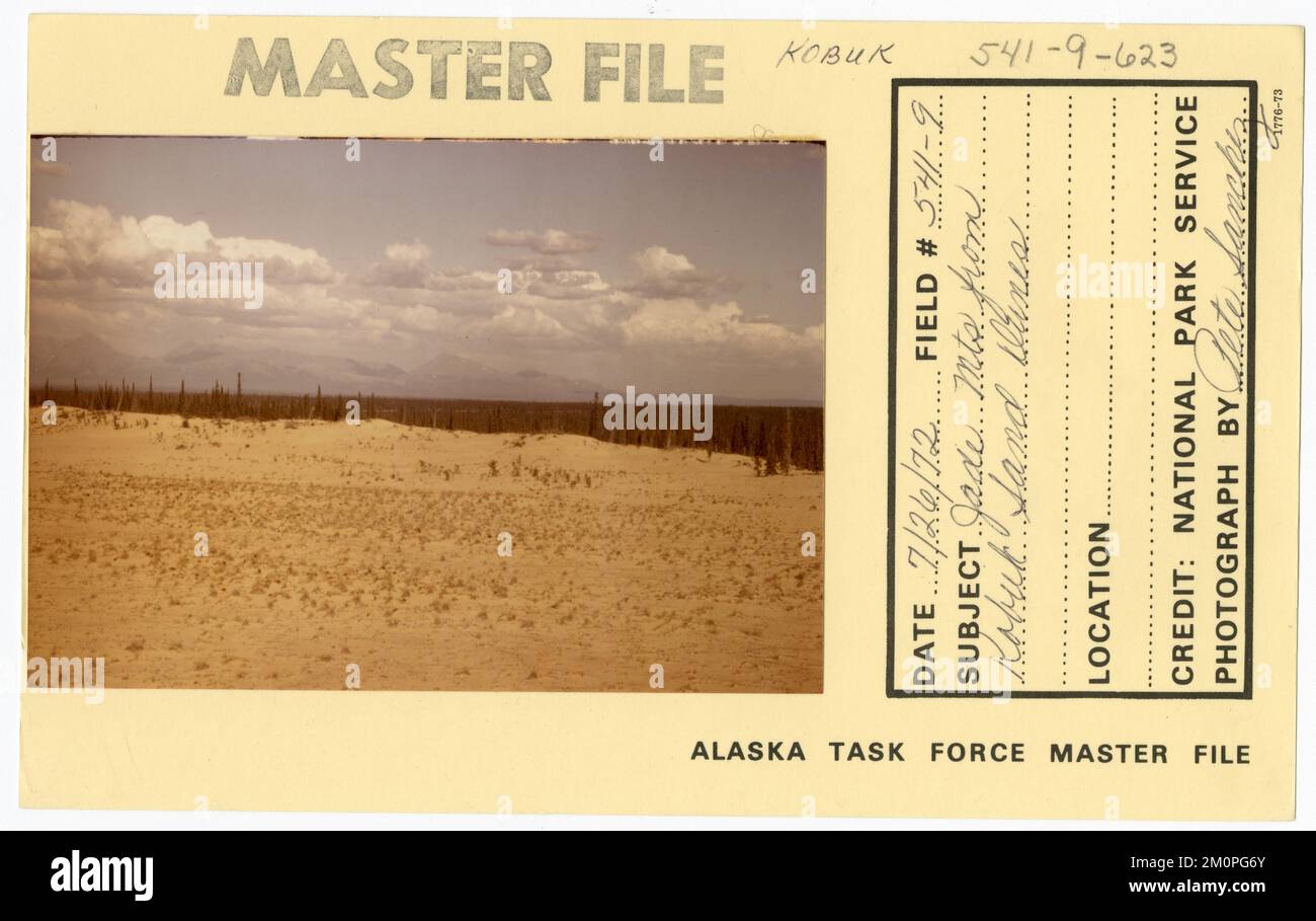 Jade Mountains from Kobuk Sand Dunes. Alaska Task Force Photographs ...