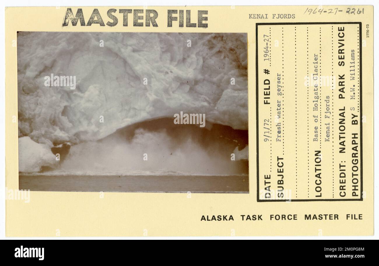 Fresh water geyser. Alaska Task Force Photographs Stock Photo - Alamy
