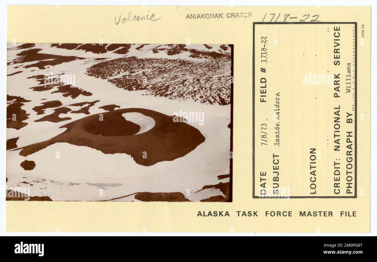 Inside caldera. Alaska Task Force Photographs Stock Photo - Alamy