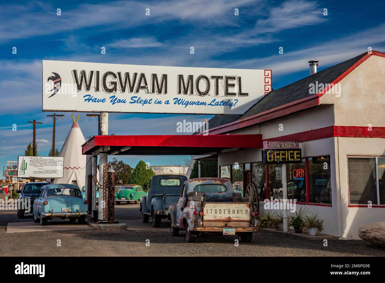 Wigwam Motel on Route 66 in Holbrook, Arizona, USA [No property release ...