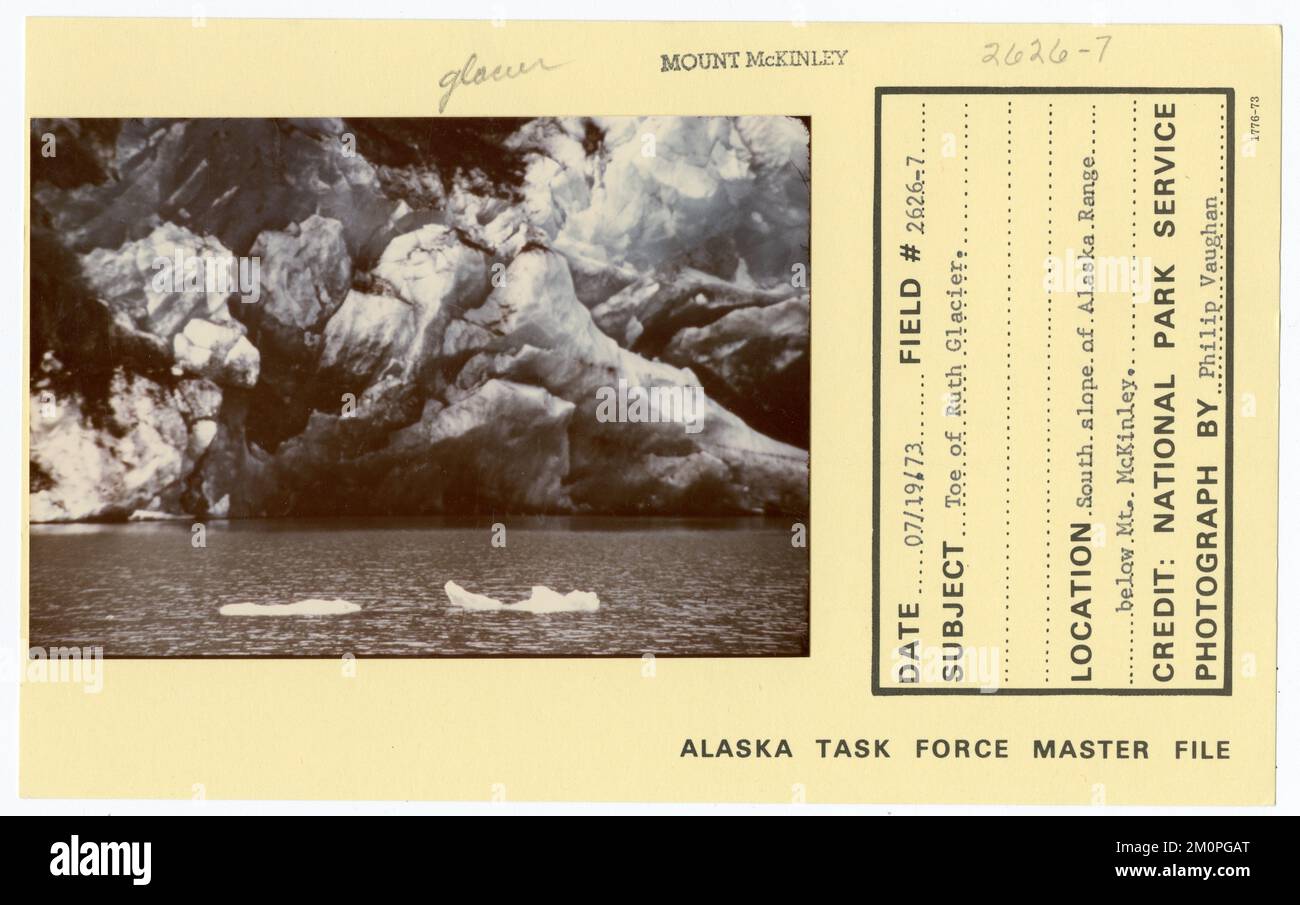 Toe of Ruth Glacier. Alaska Task Force Photographs Stock Photo - Alamy