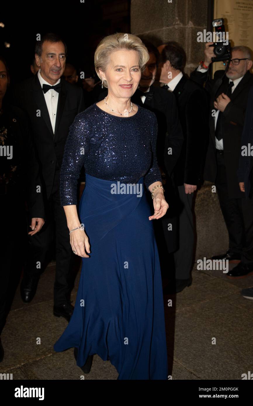 MILAN, 07/12/2022, THEATER AT THE SCALA. OPENING EVENING. In the photo ...