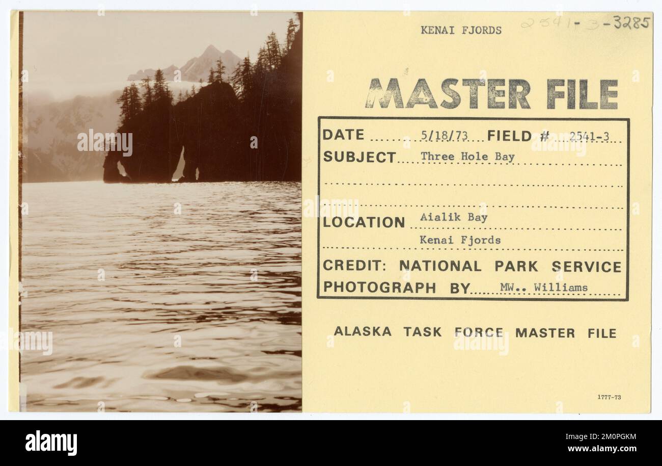 Three Hole Bay. Alaska Task Force Photographs Stock Photo - Alamy