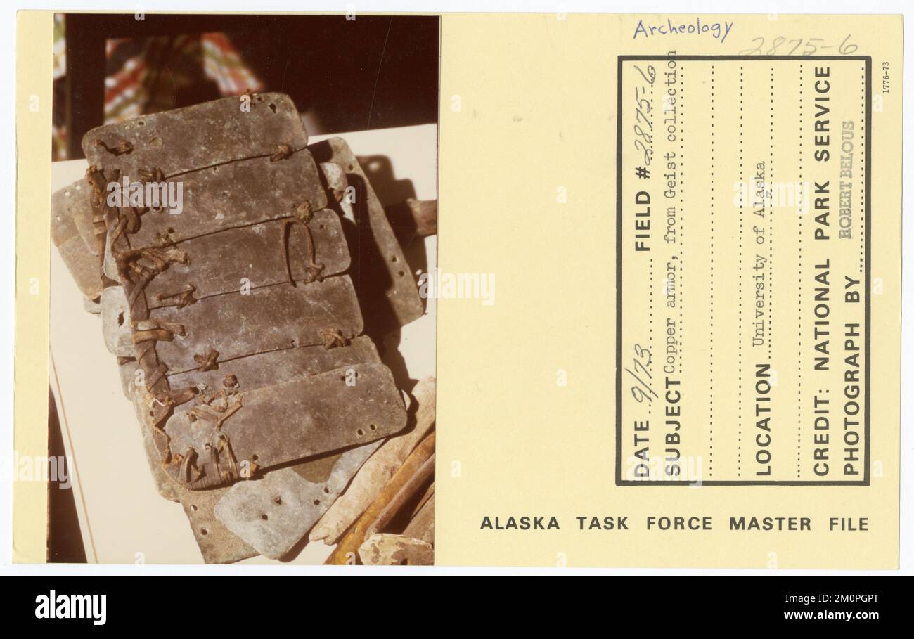 Copper armor, from Geist collection. Alaska Task Force Photographs ...