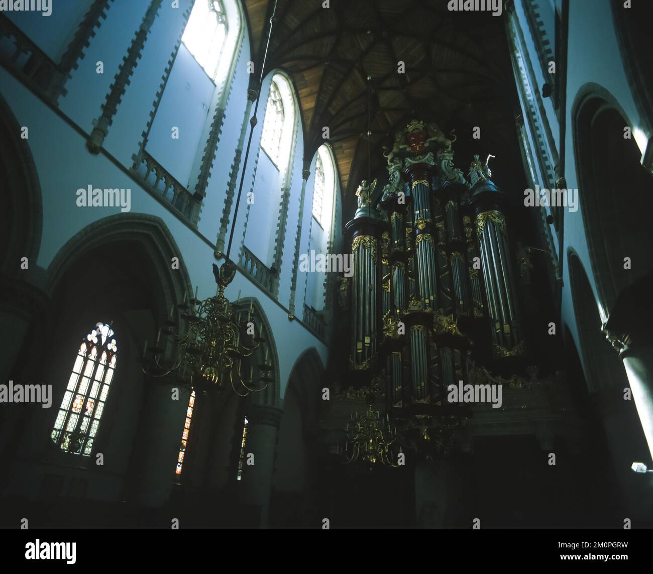 Holland, Amsterdam, Muller Organ in the Basilica Grote Kerk, (St ...