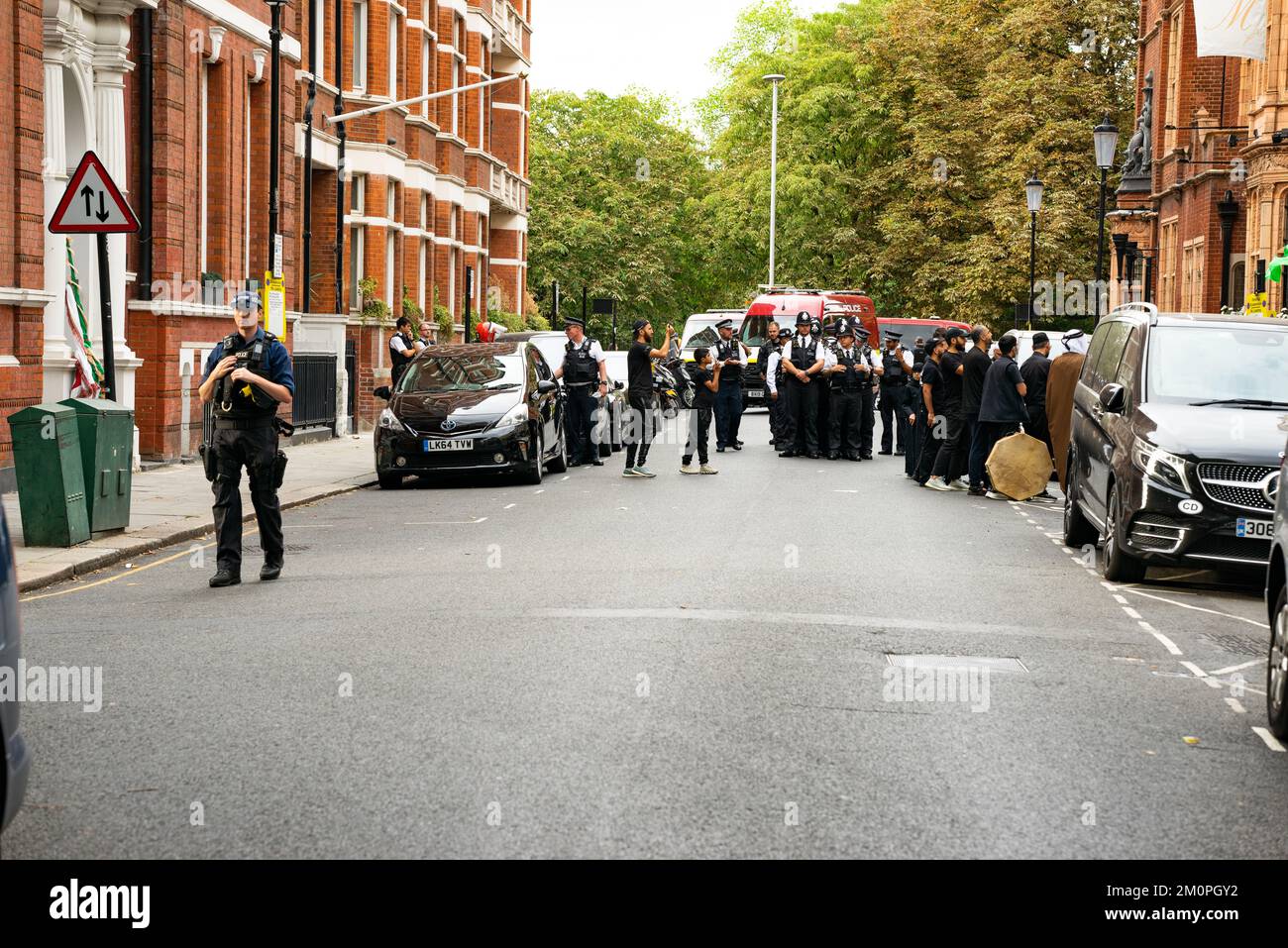 Muslim protest at embassy in London Stock Photo - Alamy