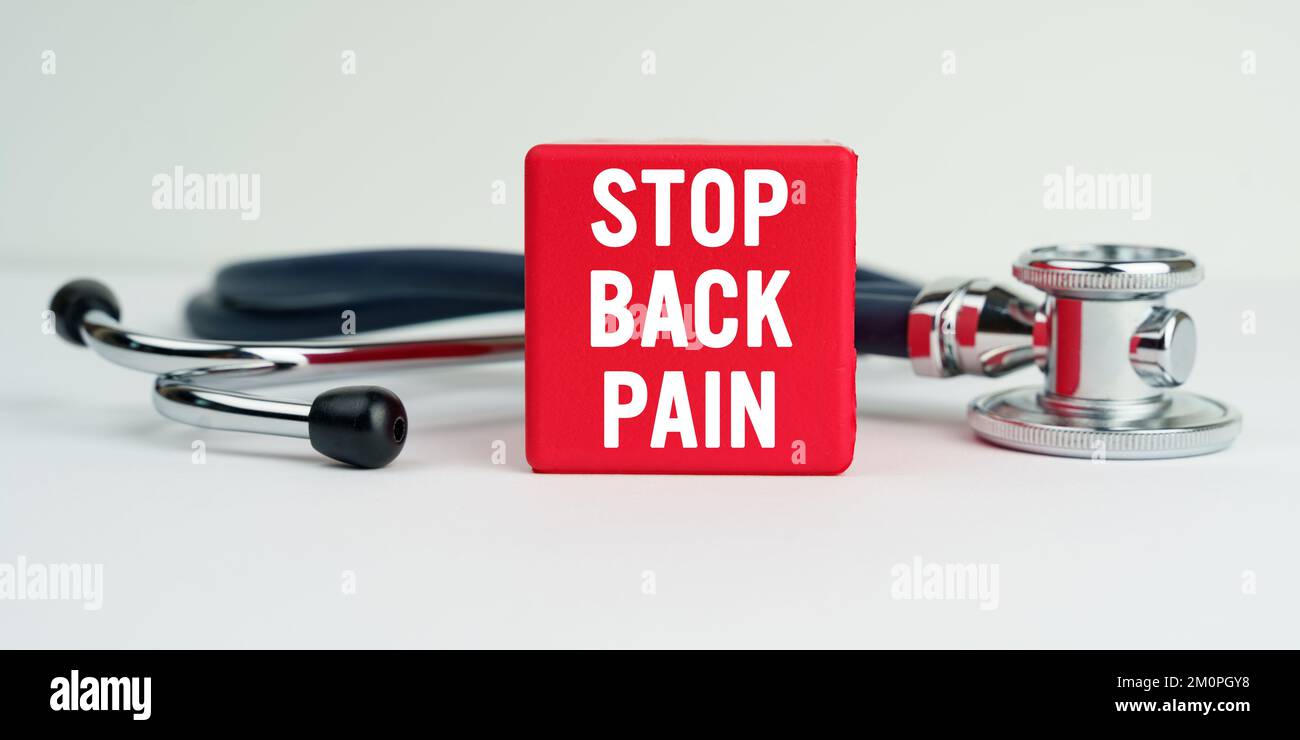 Medicine and health concept. On the table is a stethoscope and a red ...