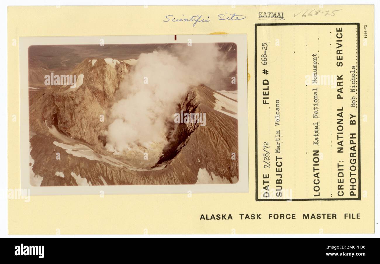 Martin Volcano. Alaska Task Force Photographs Stock Photo - Alamy