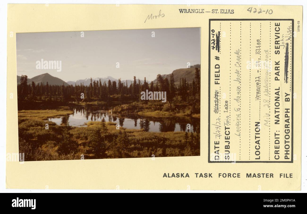 Twin Lake looking E down Jack Creek. Alaska Task Force Photographs ...