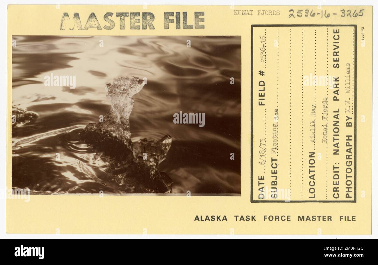 Floating ice. Alaska Task Force Photographs Stock Photo - Alamy