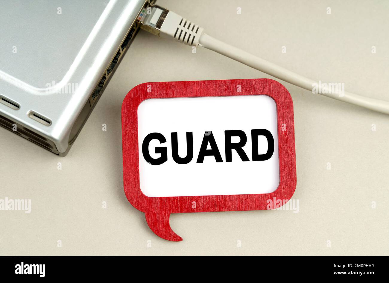 Internet and security concept. There is a router connected to the ... Internet and security concept. There is a router connected to the ...