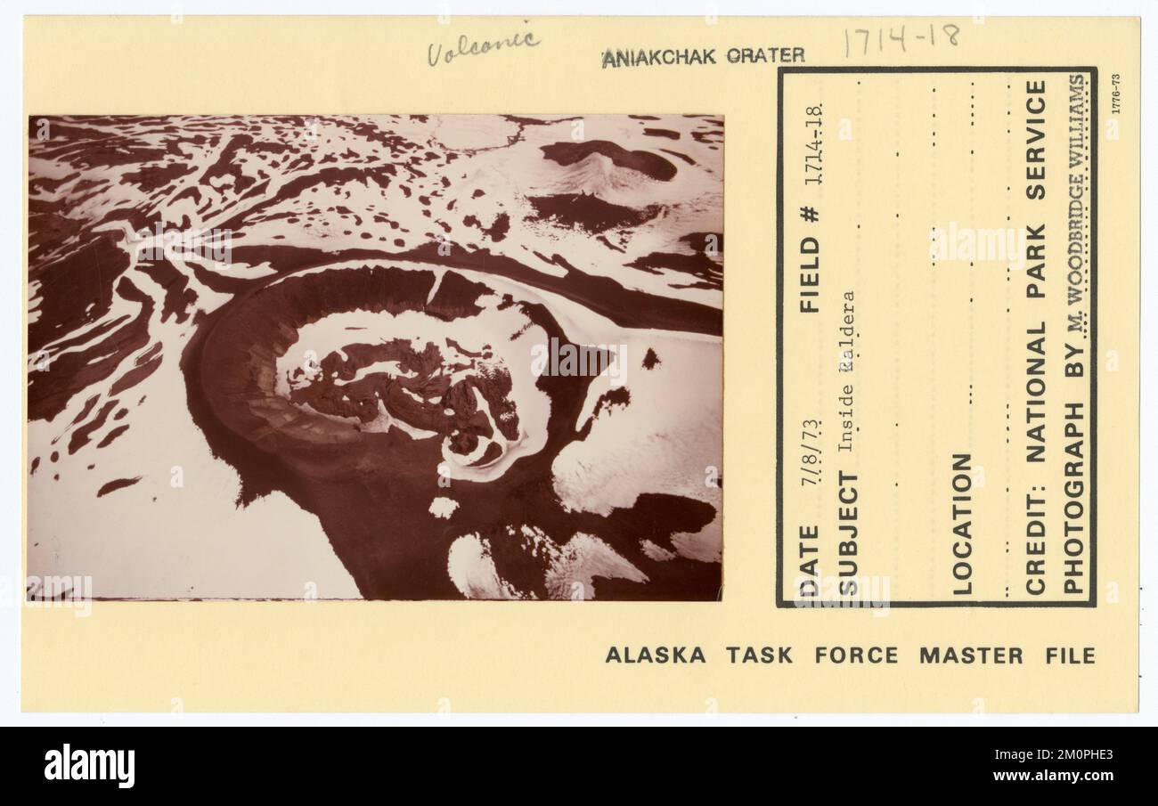 Inside caldera. Alaska Task Force Photographs Stock Photo - Alamy