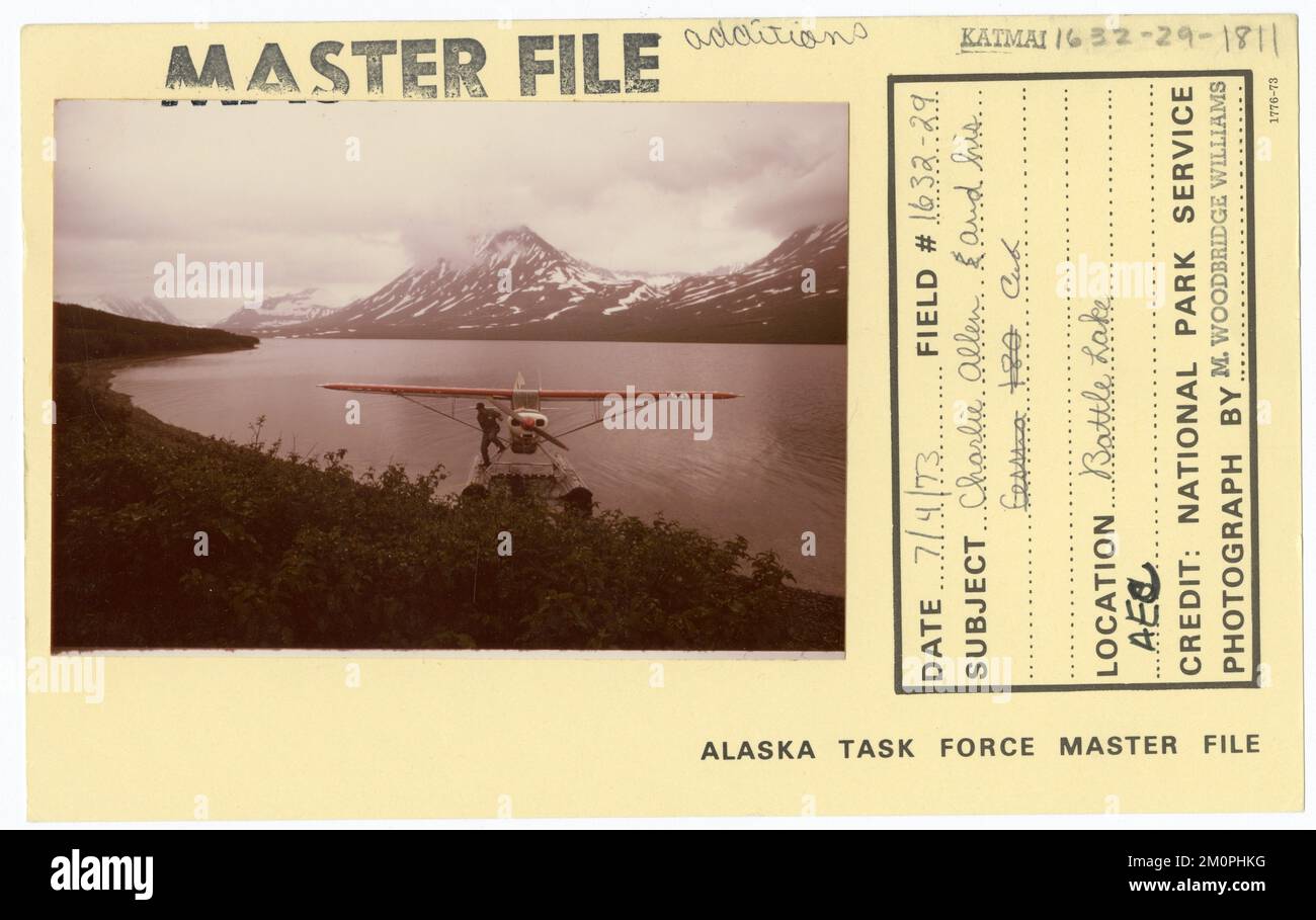 Charlie Allen and his cub. Alaska Task Force Photographs Stock Photo ...