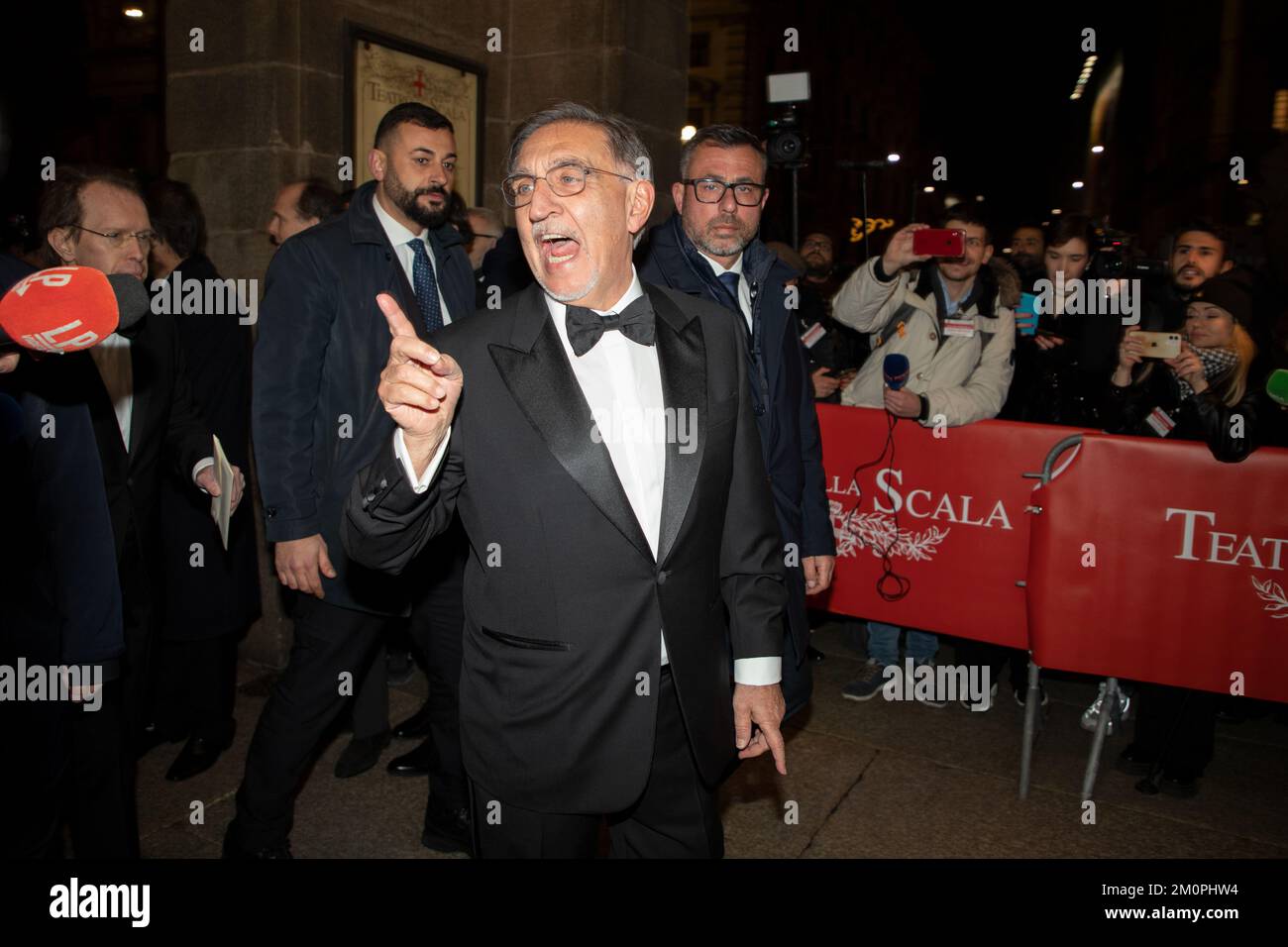 MILAN, 07/12/2022, THEATER AT THE SCALA. OPENING EVENING. In the photo ...