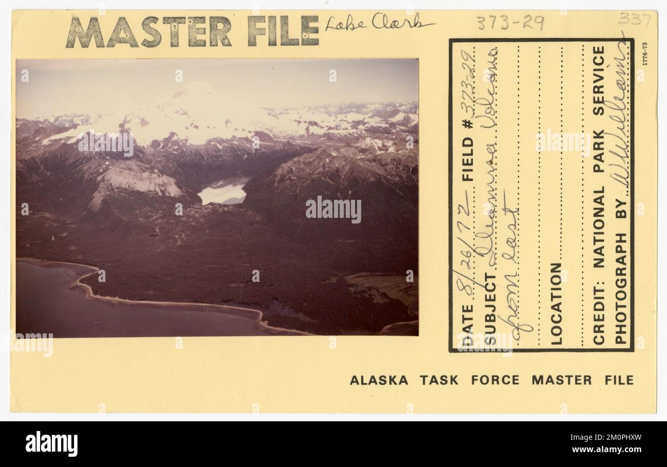 Iliamna volcano from east. Alaska Task Force Photographs Stock Photo ...