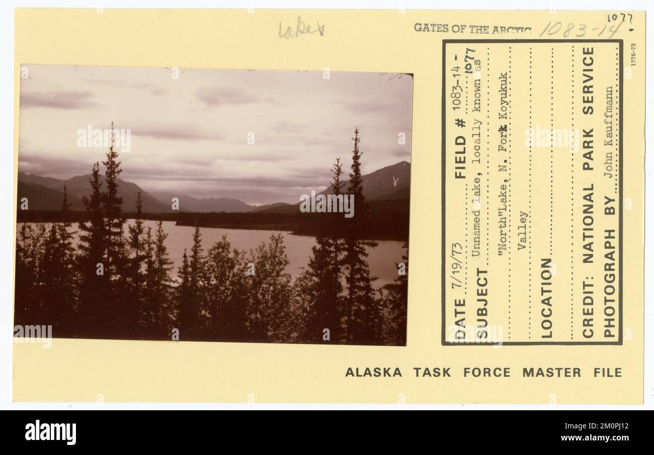 Unnamed lake locally known as "North" Lake, N. Fork Koyukuk Valley ...