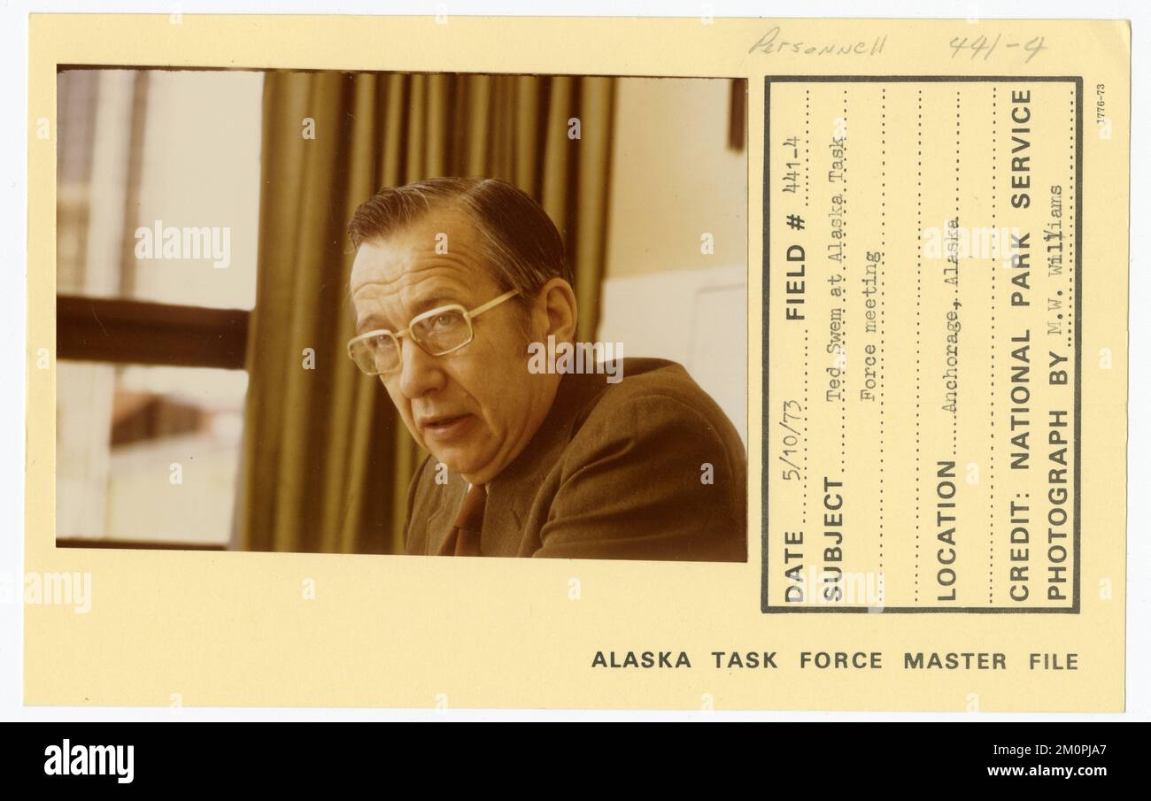Ted Swem at Alaska Task Force meeting. Alaska Task Force Photographs ...