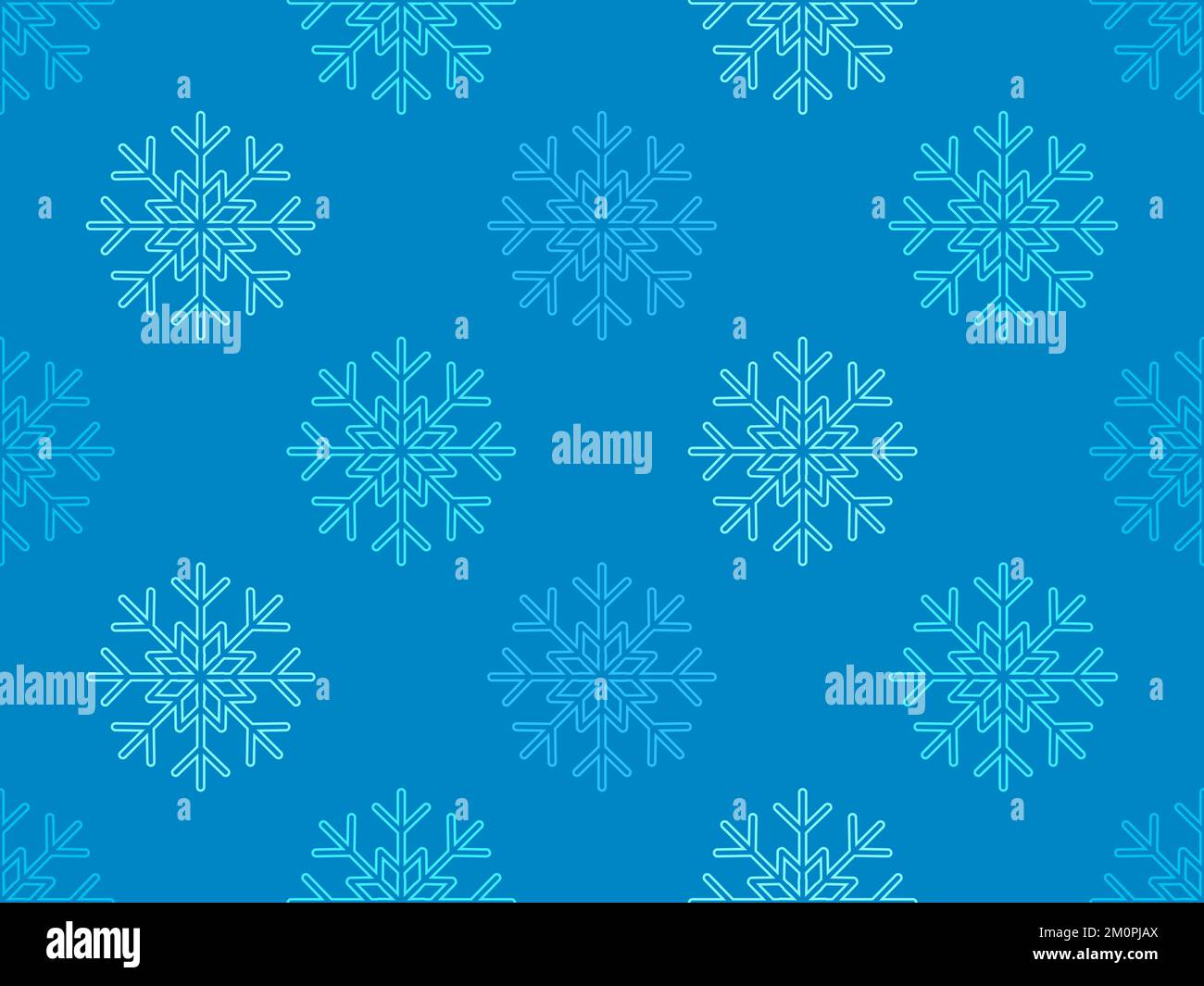 Snowflakes seamless pattern. Falling snow. Snowflake line art for ...