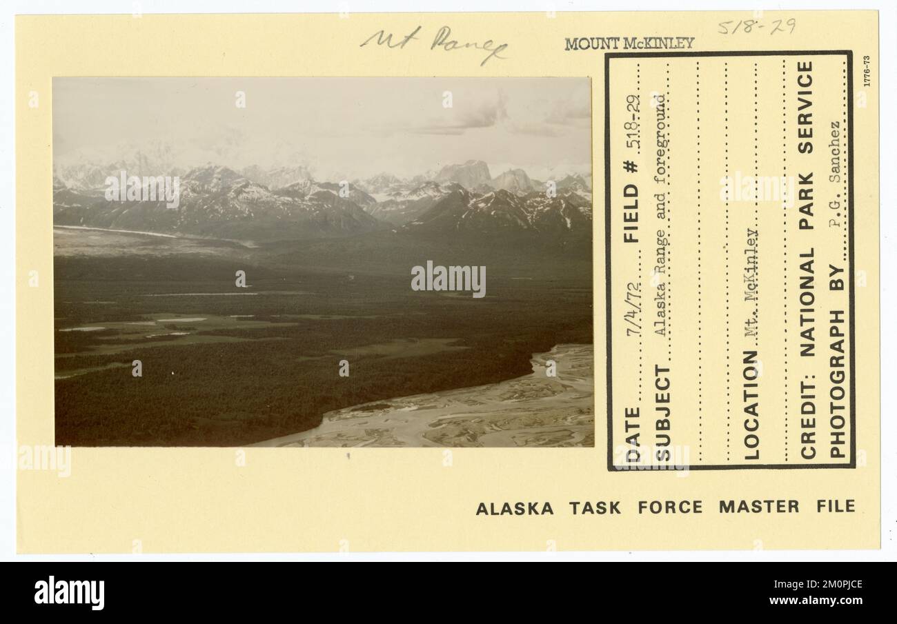 Alaska Range and foreground. Alaska Task Force Photographs Stock Photo ...