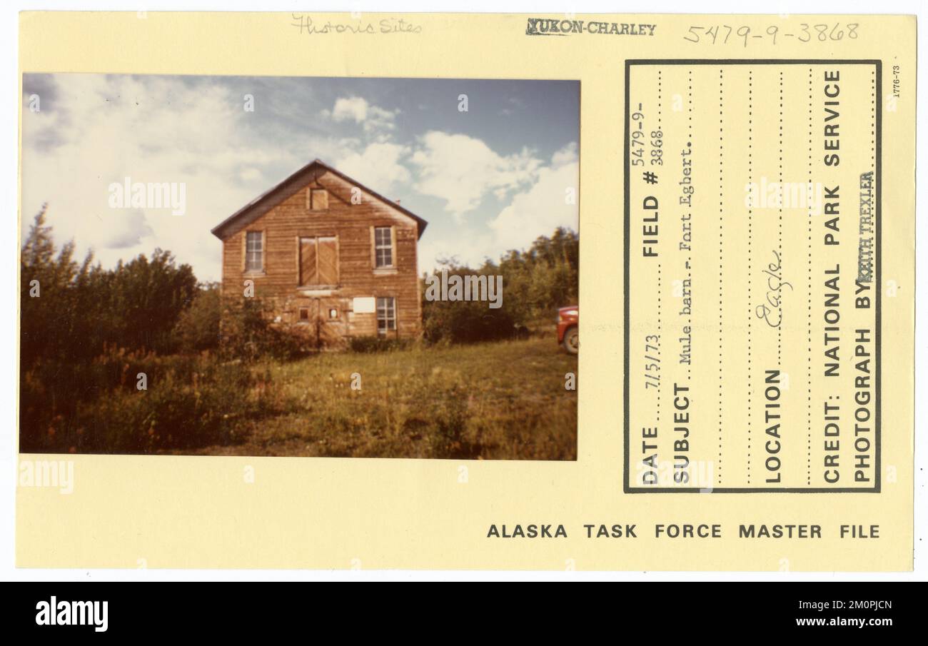Mule barn - Fort Egbert. Alaska Task Force Photographs Stock Photo - Alamy
