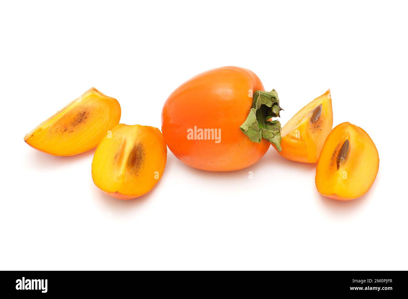 persimmon isolated on a white background Stock Photo - Alamy